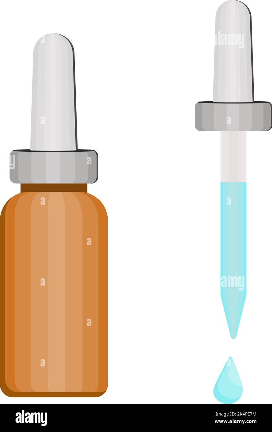 Medical dropper, illustration, vector on a white background Stock ...