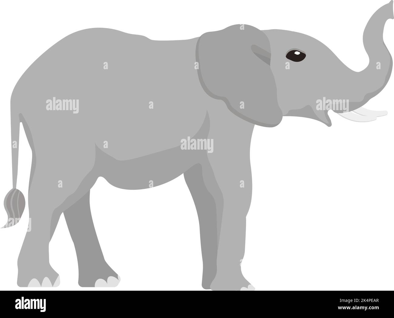 Cartoon illustration grey elephant walking hi-res stock photography and ...