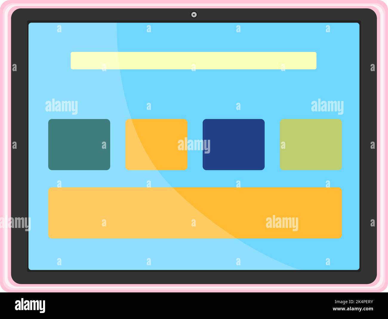 Pink tablet Stock Vector Images - Alamy