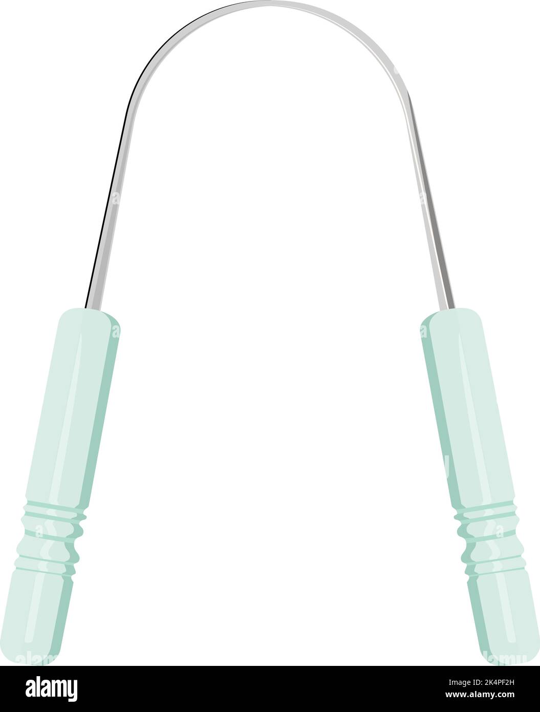 Tongue cleaner, illustration, vector on a white background Stock Vector ...