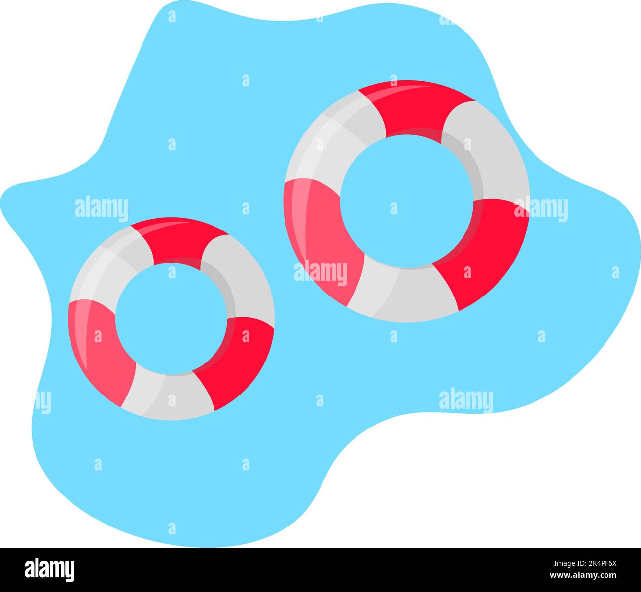Floating rings, illustration, vector on a white background Stock Vector ...