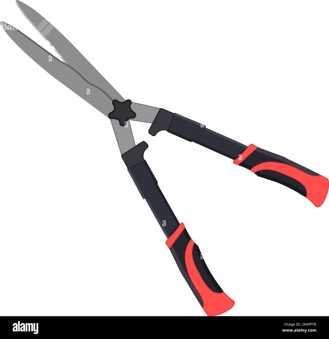 Black hedge trimmer, illustration, vector on a white background Stock ...