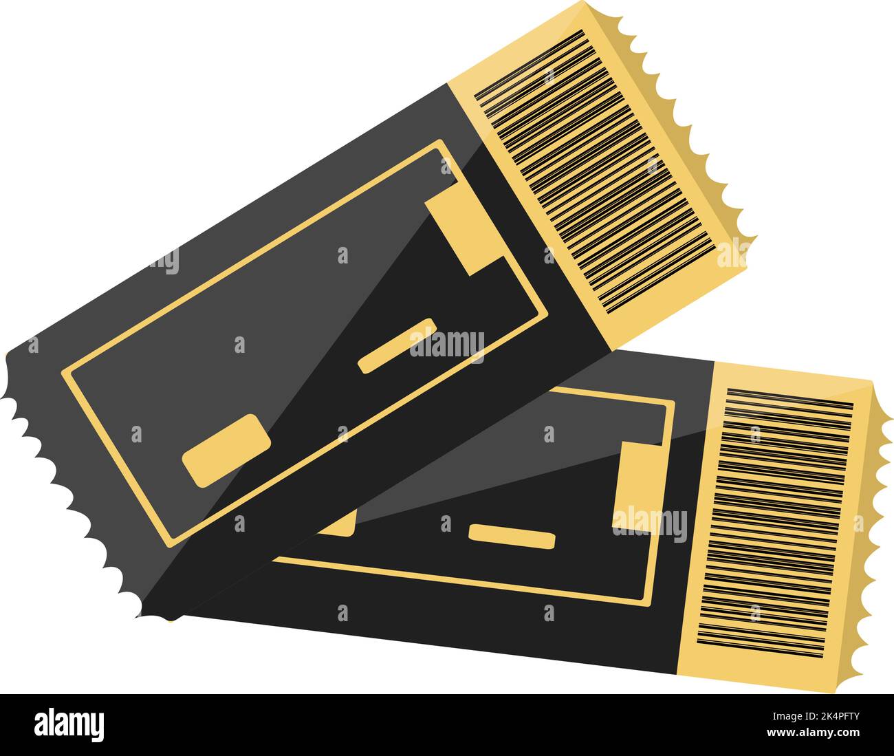 Cinema tickets, illustration, vector on a white background Stock Vector ...