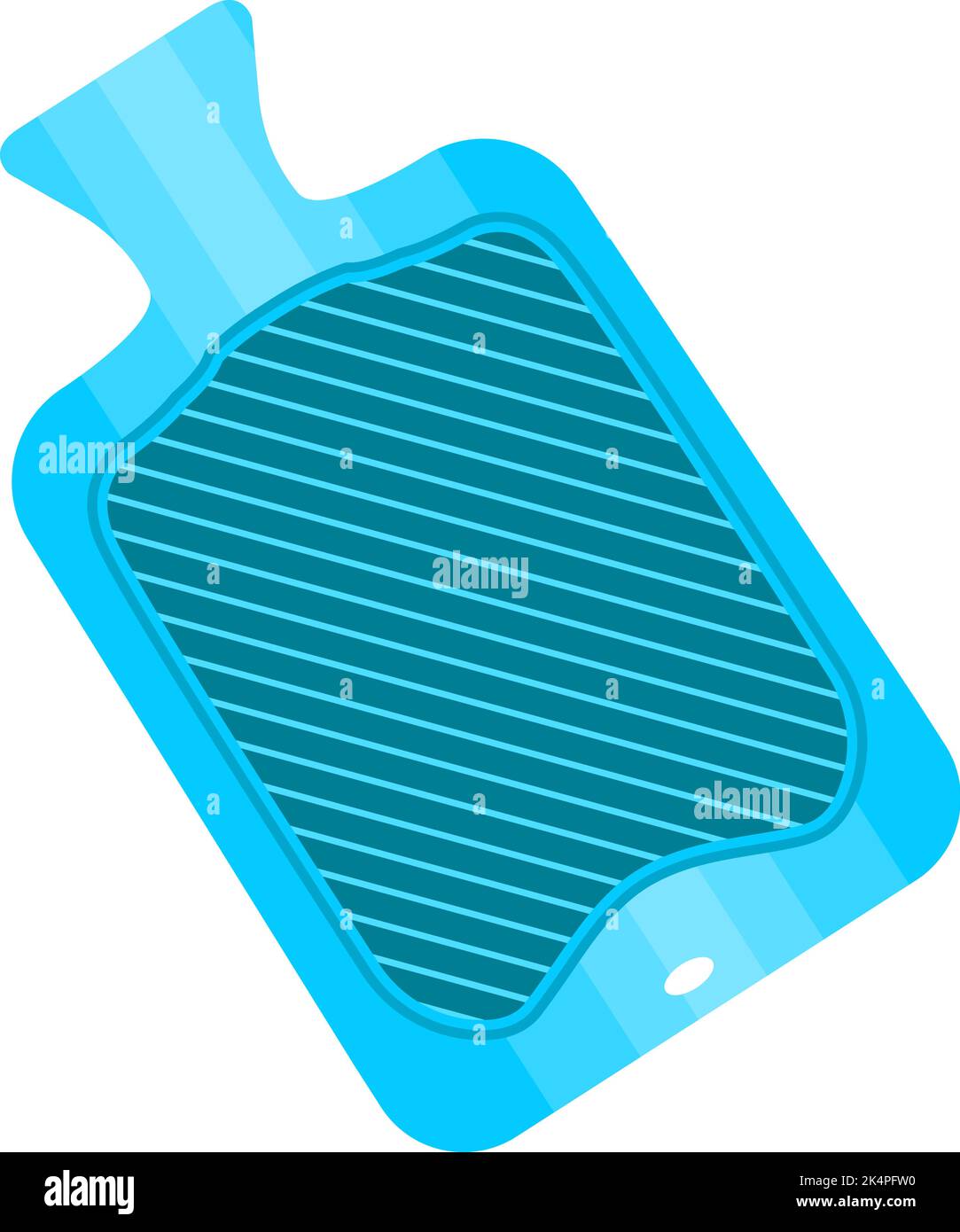 Blue hot water bag, illustration, vector on a white background Stock ...