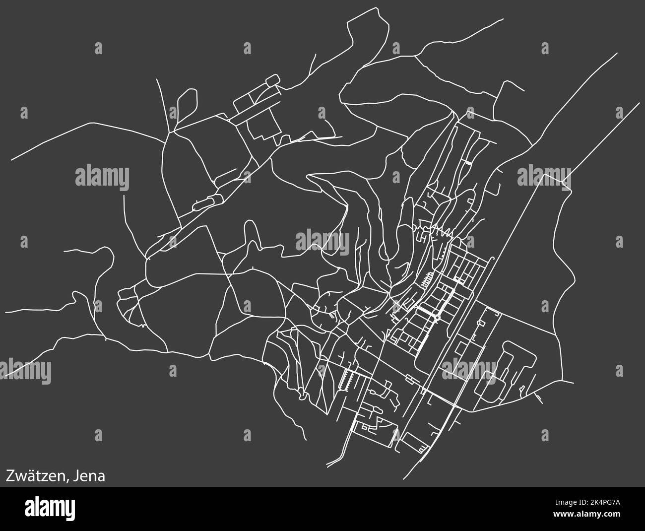Street roads map of the ZWÄTZEN QUARTER, JENA Stock Vector Image & Art ...