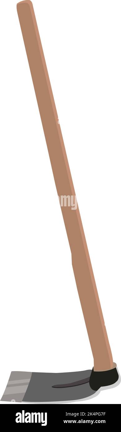 Garden hoe tool, illustration, vector on a white background Stock ...