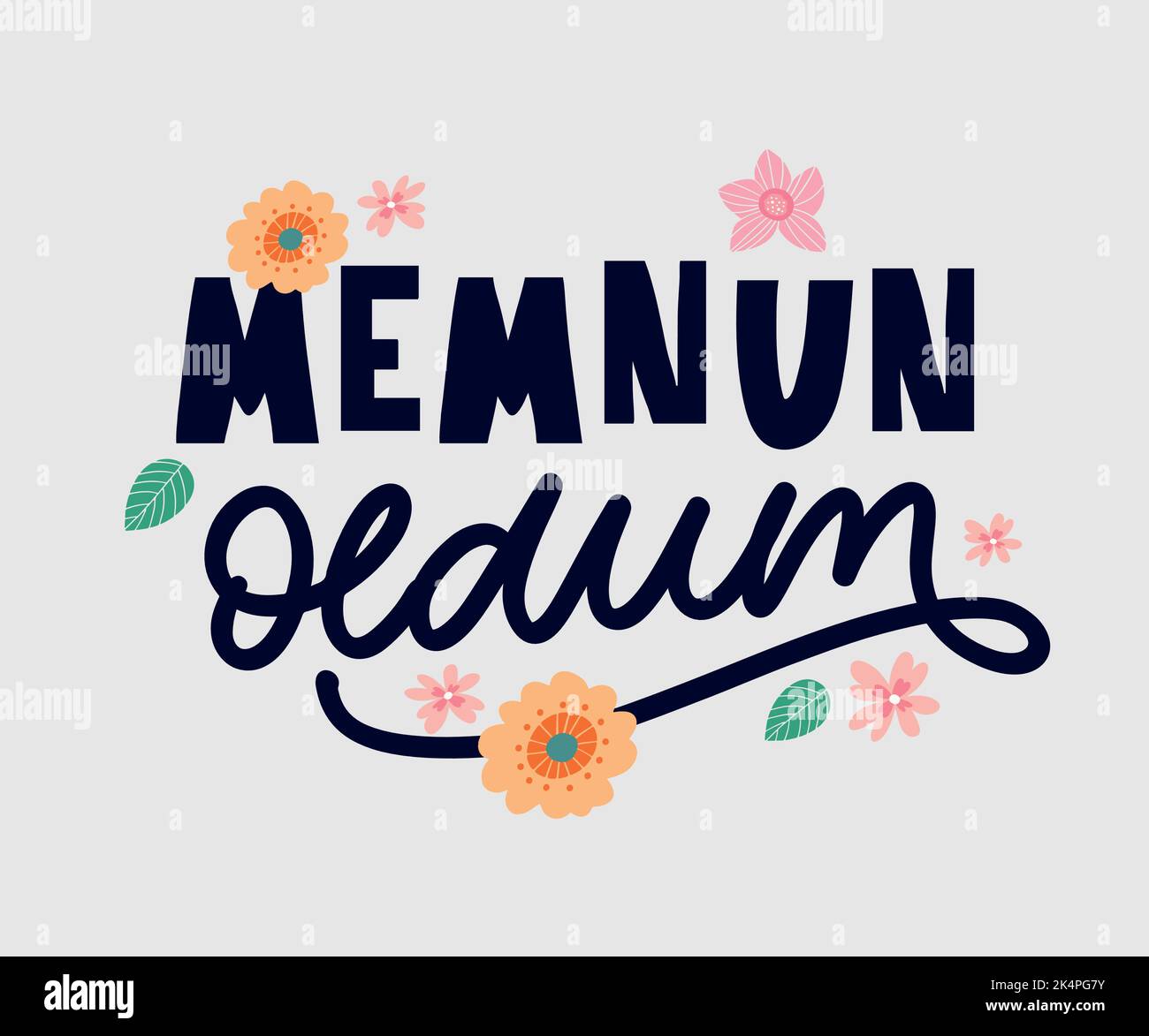 Text in the Turkish: nice to meet you. Letter in beautiful style ...