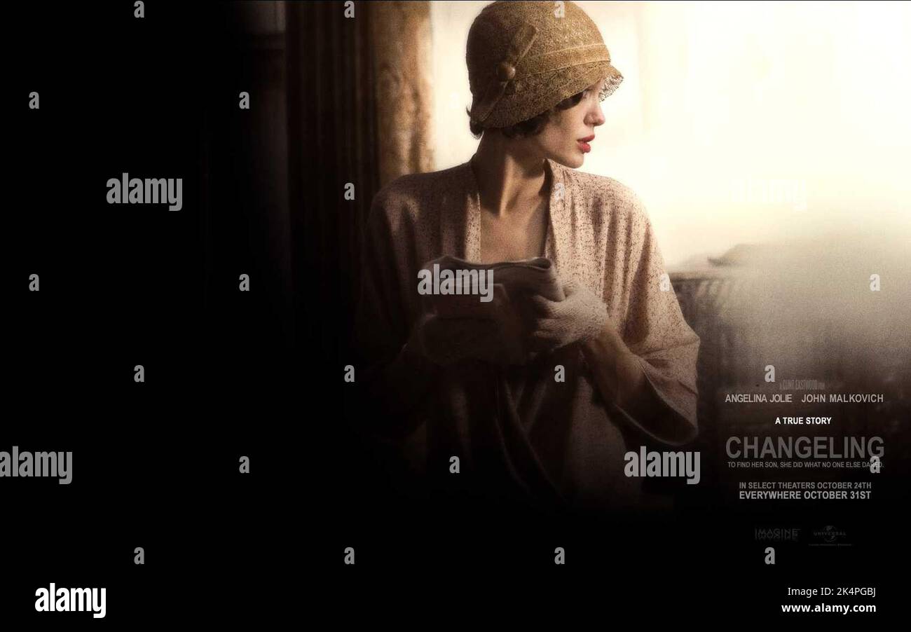 ANGELINA JOLIE POSTER, CHANGELING, 2008 Stock Photo - Alamy