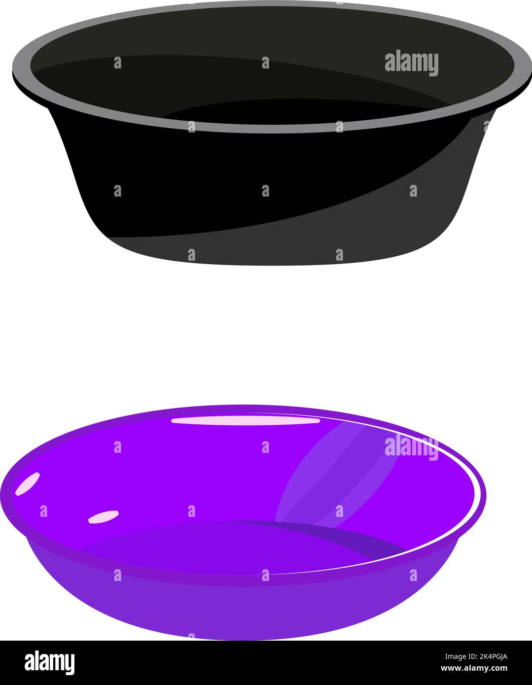 Washing tubs, illustration, vector on a white background Stock Vector ...