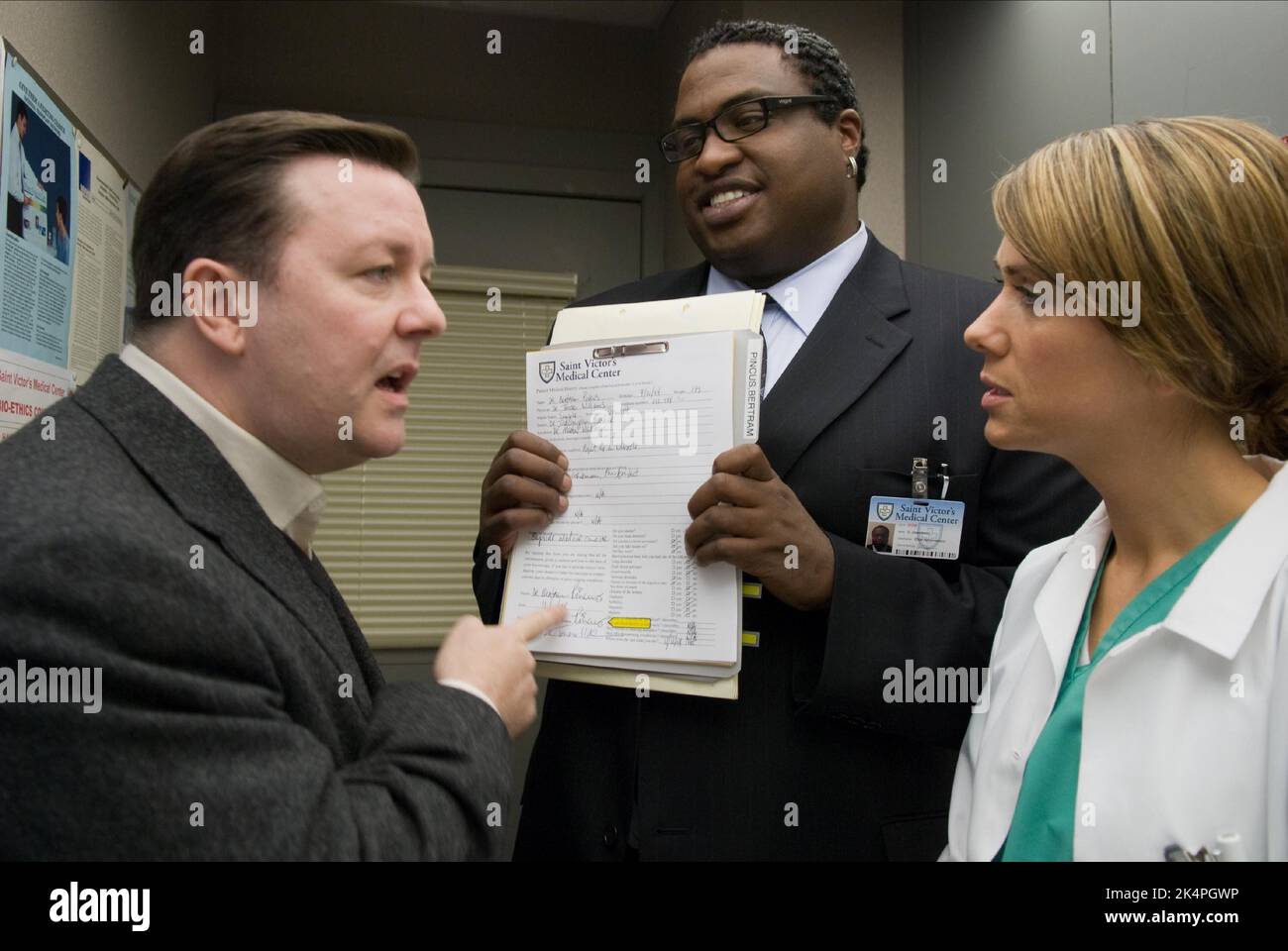 RICKY GERVAIS, MICHAEL-LEON WOOLEY, KRISTEN WIIG, GHOST TOWN, 2008 ...