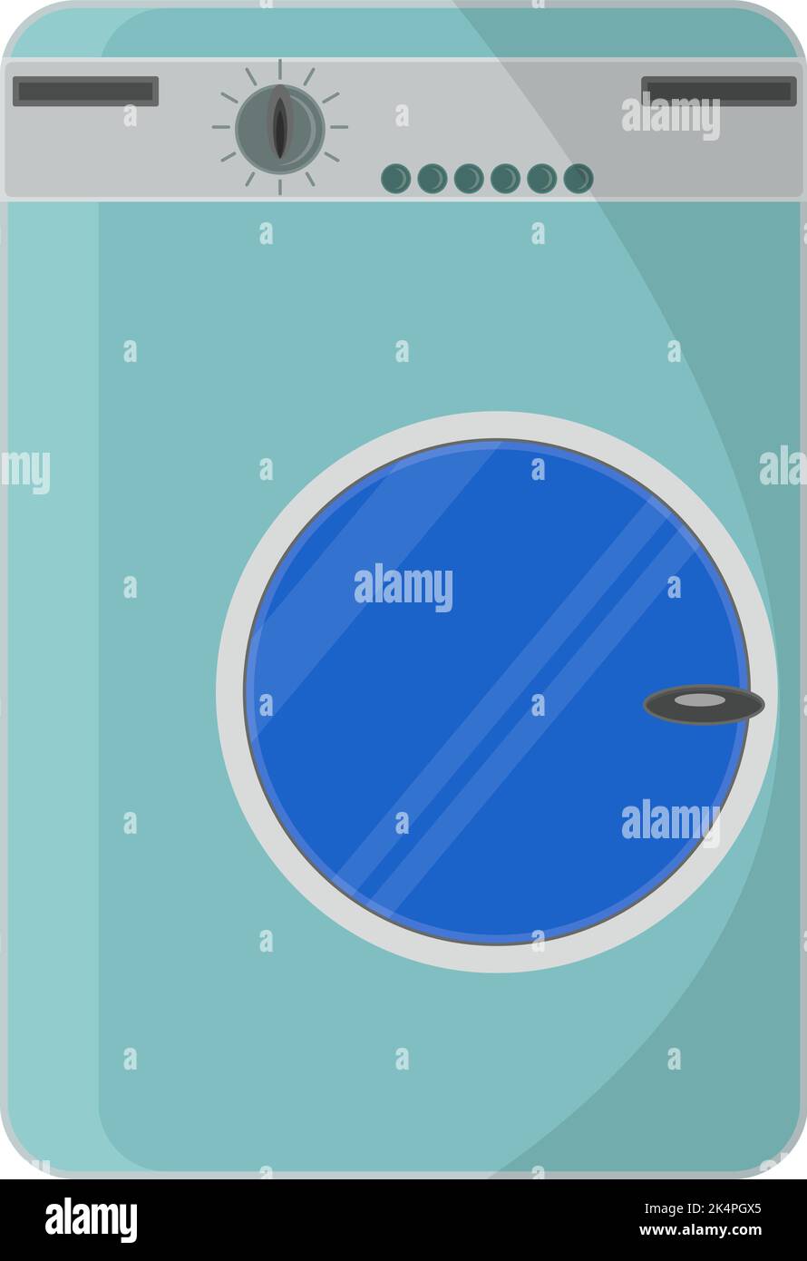 Laundry machine, illustration, vector on a white background Stock ...