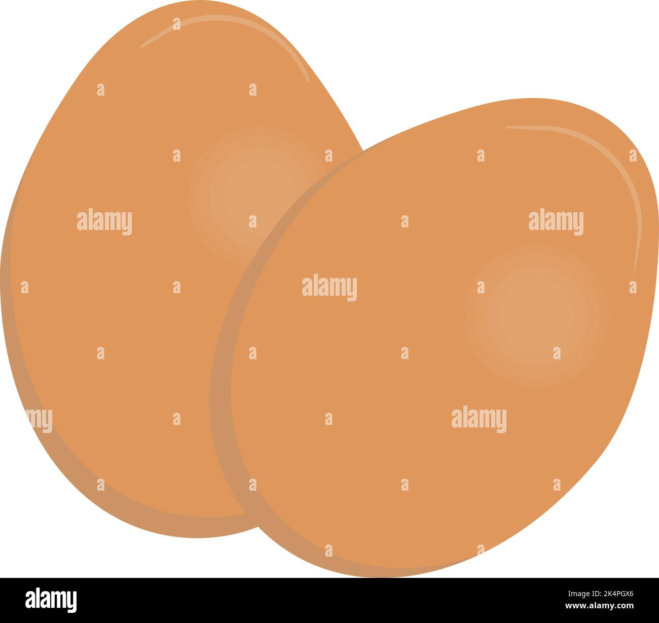Two eggs, illustration, vector on a white background Stock Vector Image ...