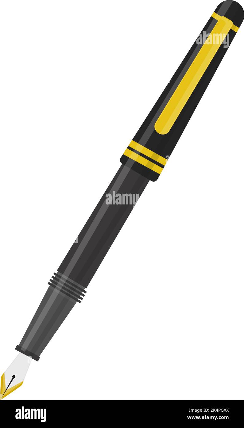 Fountain pen vector isolated on white background fountain pen ...