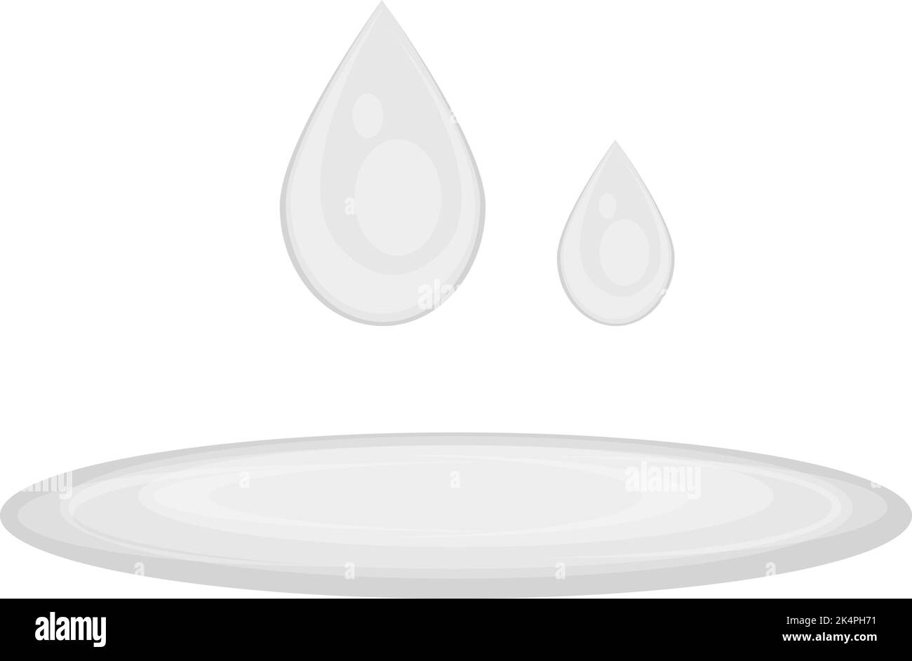 Water drops, illustration, vector on a white background Stock Vector ...