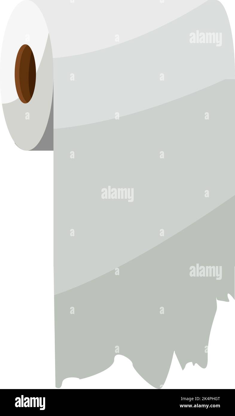 Kitchen paper towel, illustration, vector on a white background Stock ...