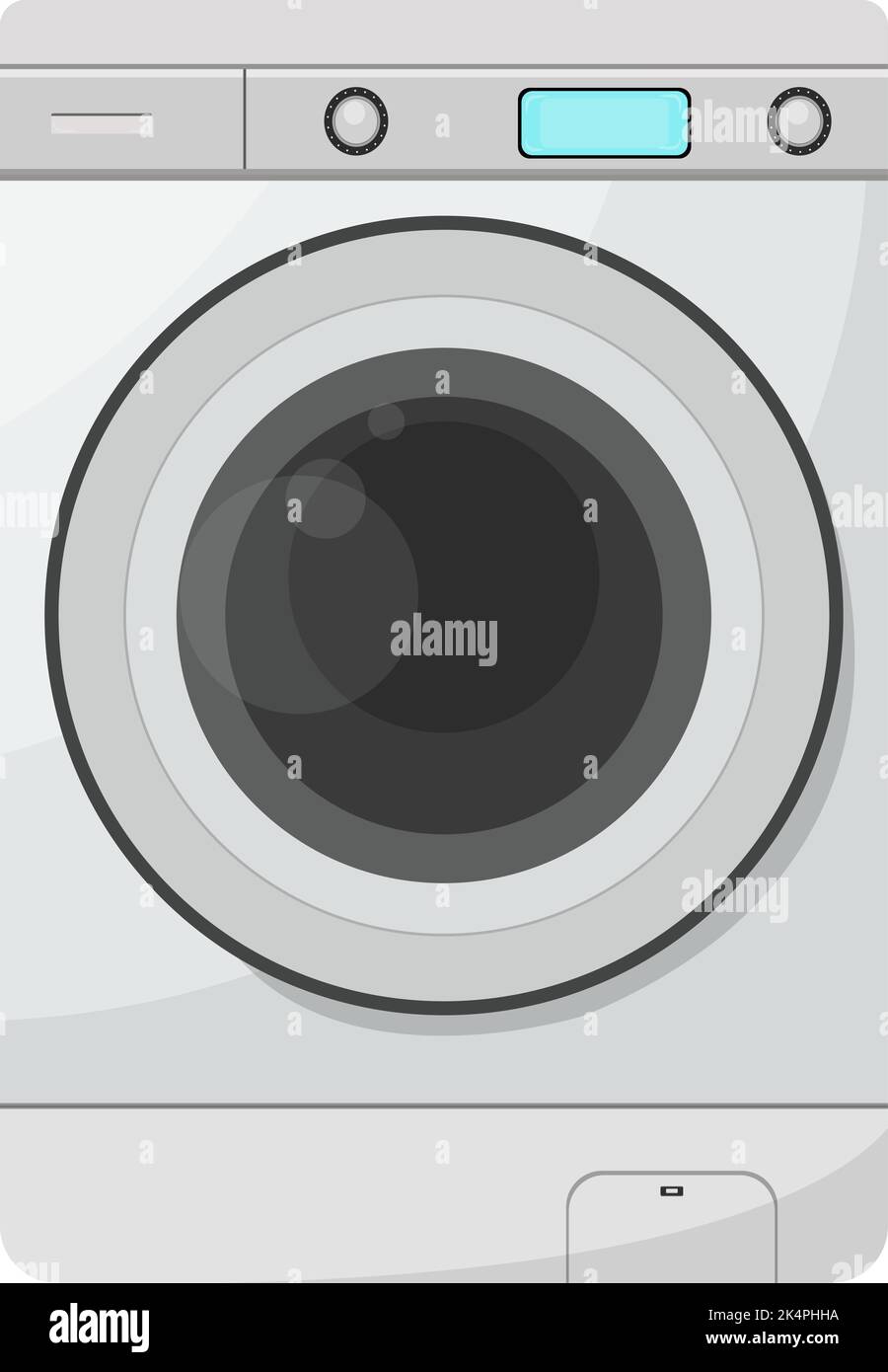 White washing machine, illustration, vector on a white background Stock ...