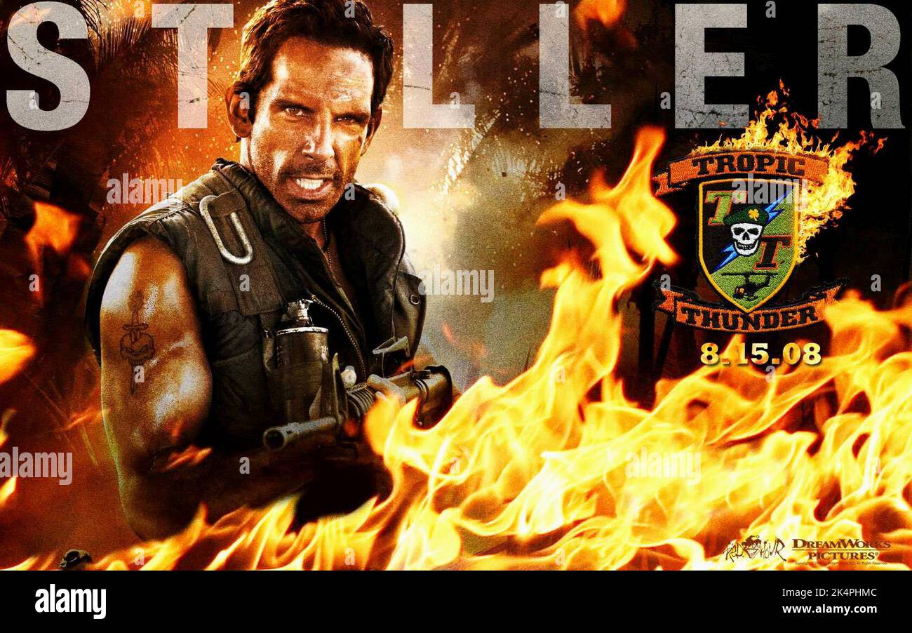 BEN STILLER POSTER, TROPIC THUNDER, 2008 Stock Photo - Alamy
