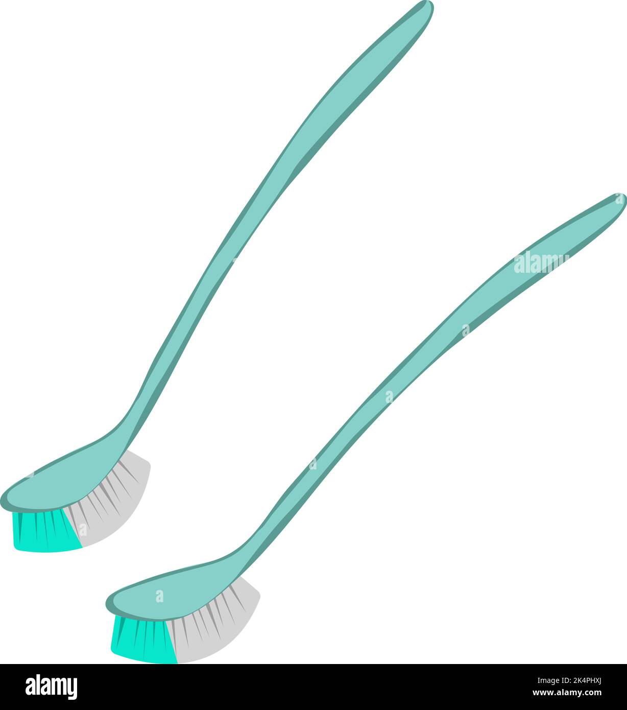 Toilet cleaning brushes, illustration, vector on a white background ...