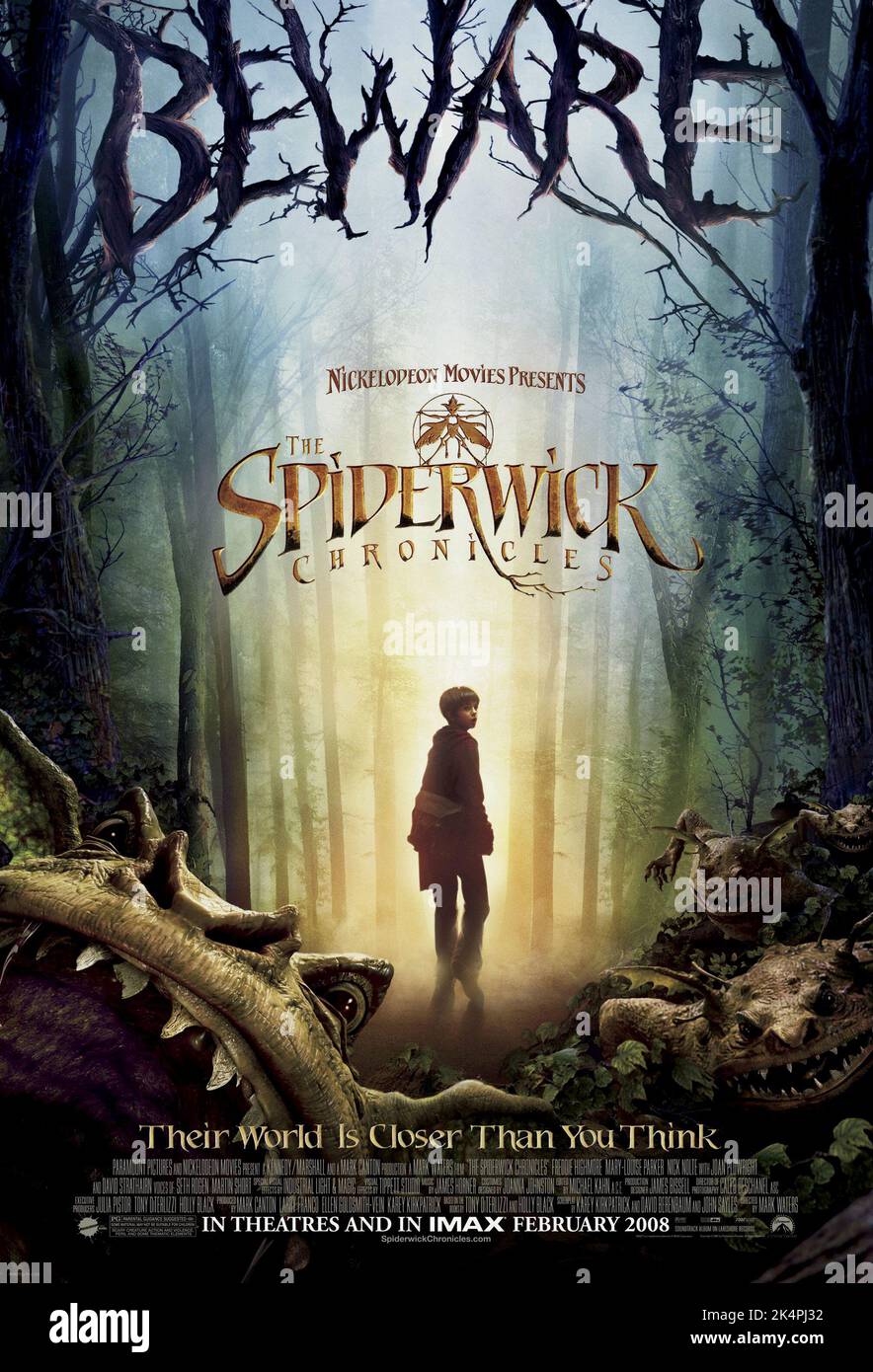 FREDDIE HIGHMORE POSTER, THE SPIDERWICK CHRONICLES, 2008 Stock Photo ...