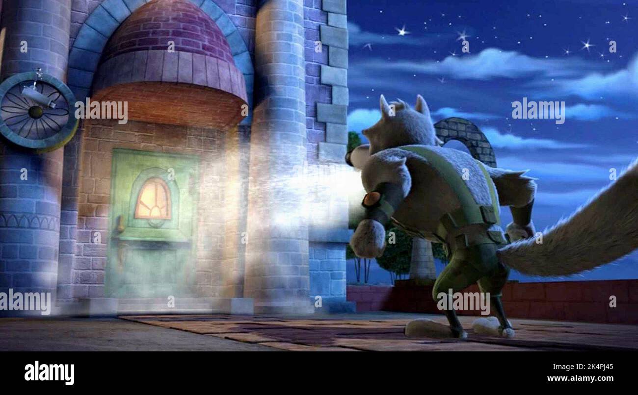 WOLF SCENE, UNSTABLE FABLES: 3 PIGS and A BABY, 2008 Stock Photo - Alamy