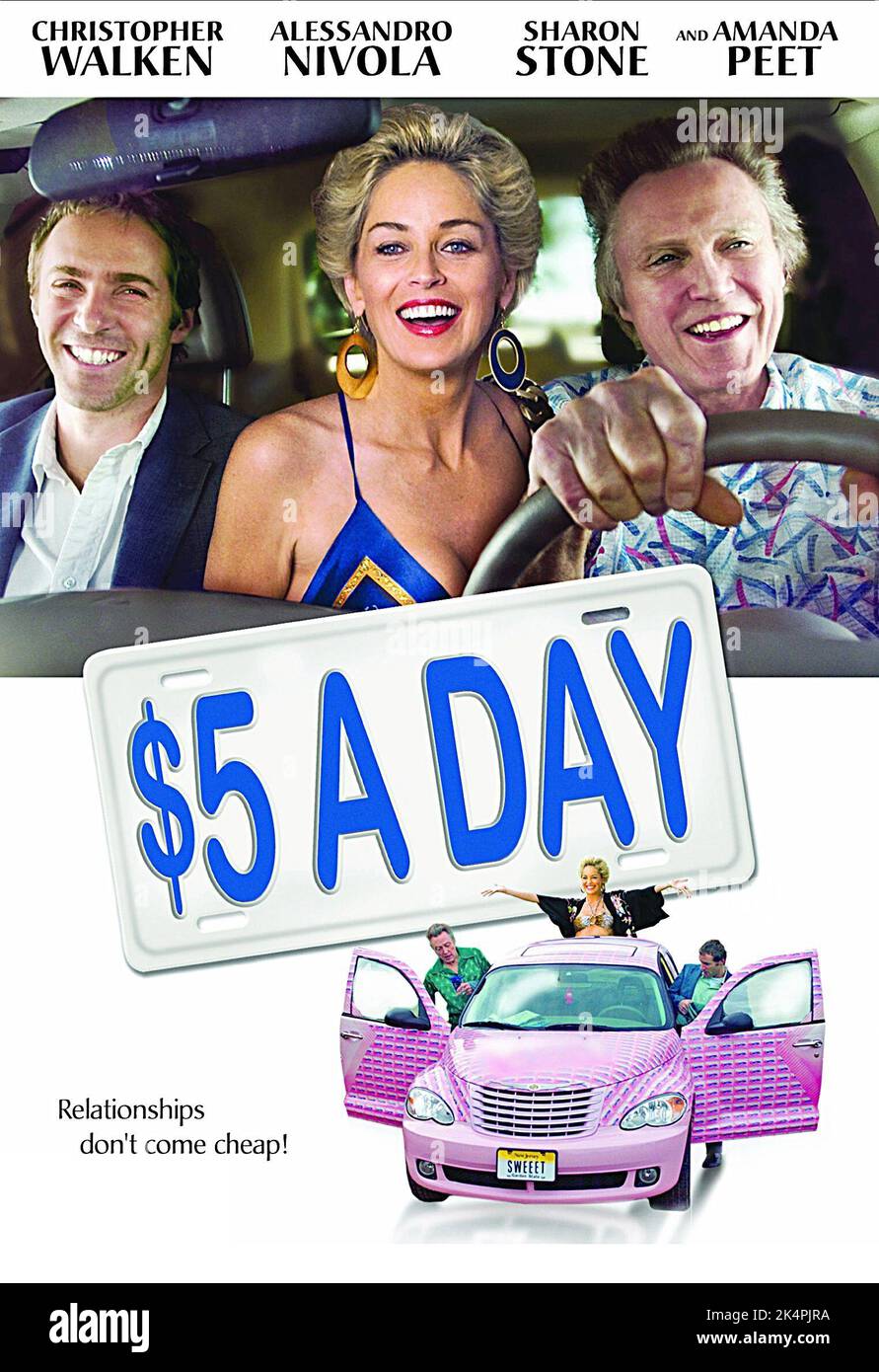 ALESSANDRO NIVOLA, SHARON STONE, CHRISTOPHER WALKEN POSTER, $5 A DAY ...