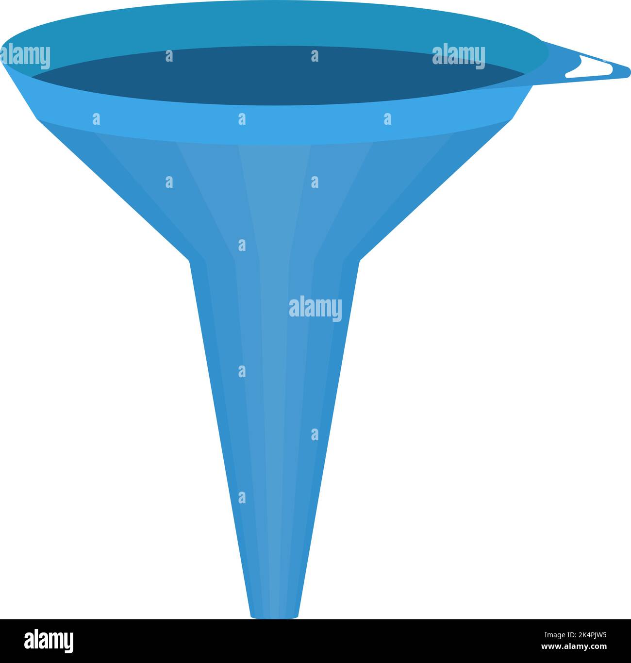 Plastic funnel plastic blue funnel Stock Vector Images - Alamy