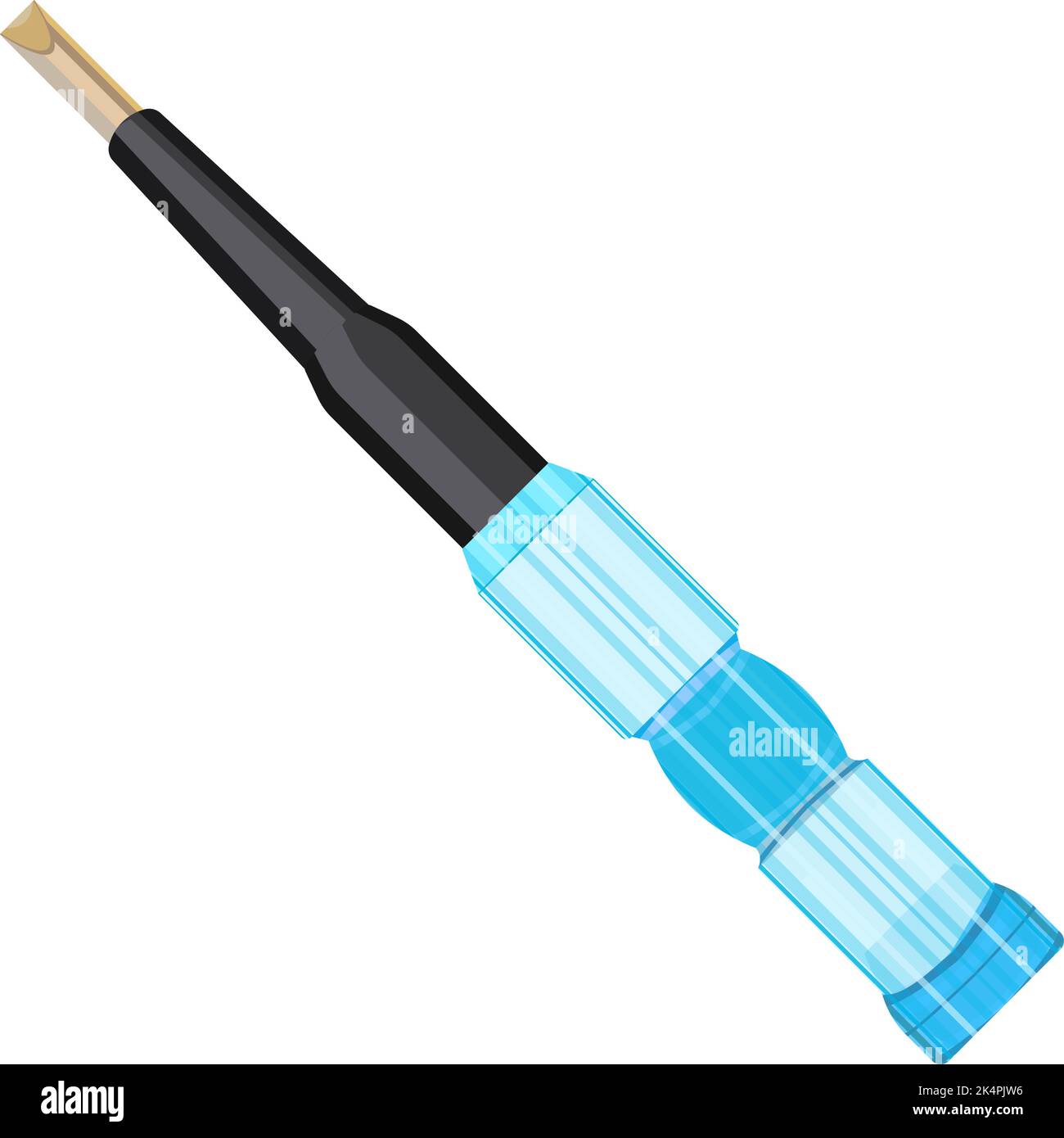 Blue electric tester, illustration, vector on a white background Stock ...