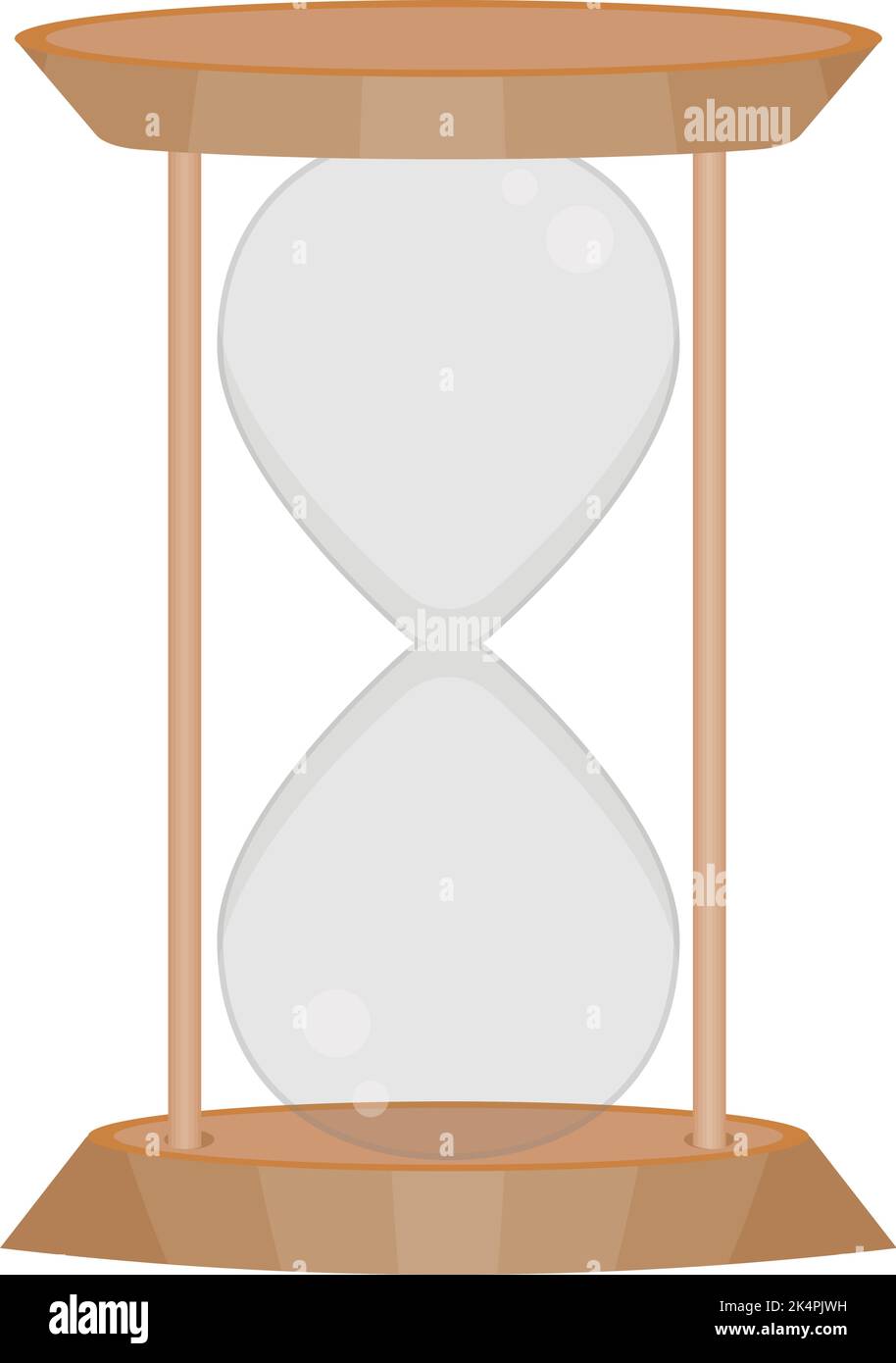 Empty hourglass, illustration, vector on a white background Stock ...