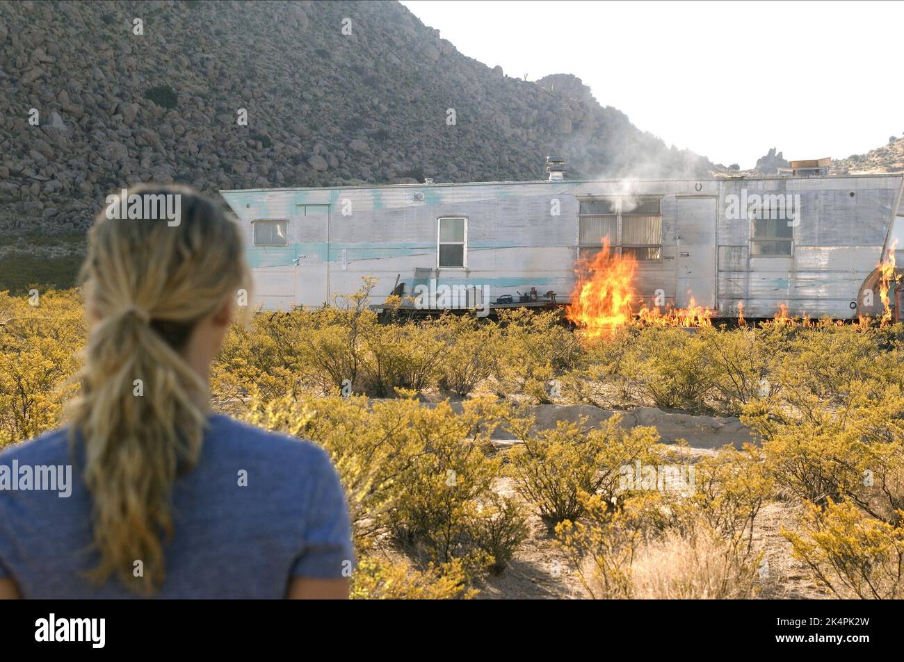 BURNING CARAVAN, THE BURNING PLAIN, 2008 Stock Photo - Alamy
