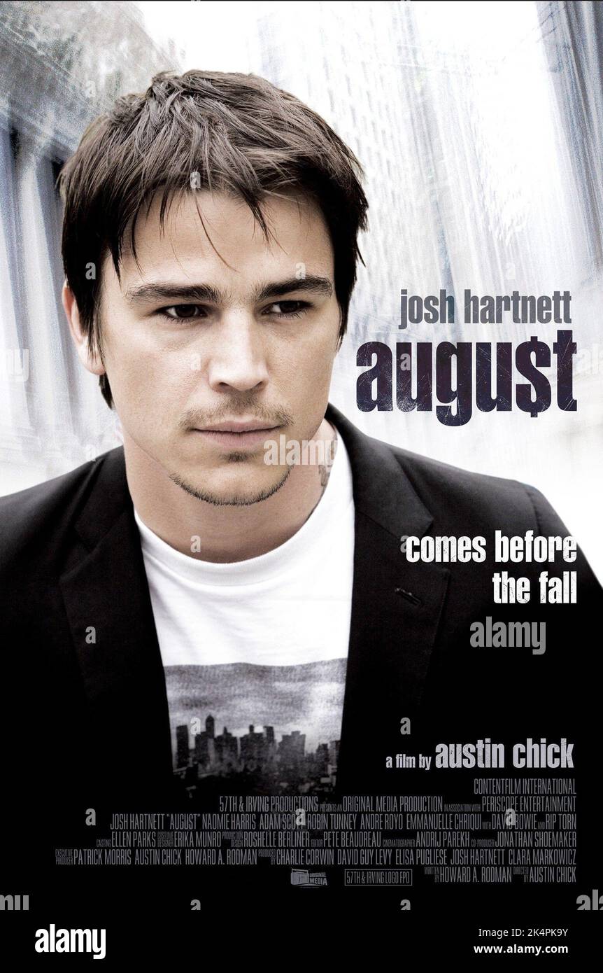 JOSH HARTNETT POSTER, AUGUST, 2008 Stock Photo - Alamy