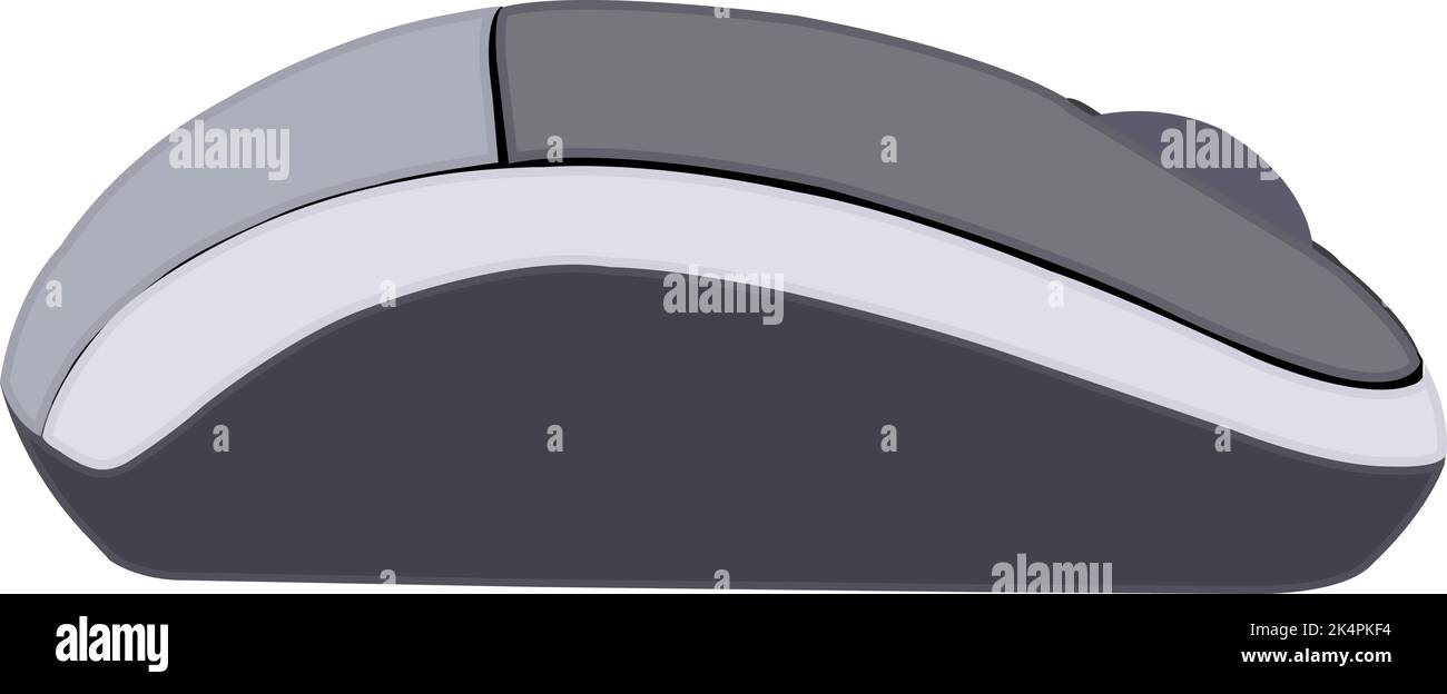 Computer mouse, illustration, vector on a white background Stock Vector ...