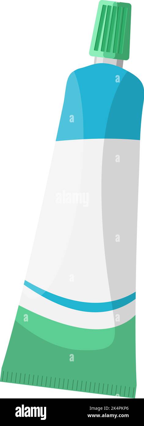 Toothpaste package, illustration, vector on a white background Stock ...