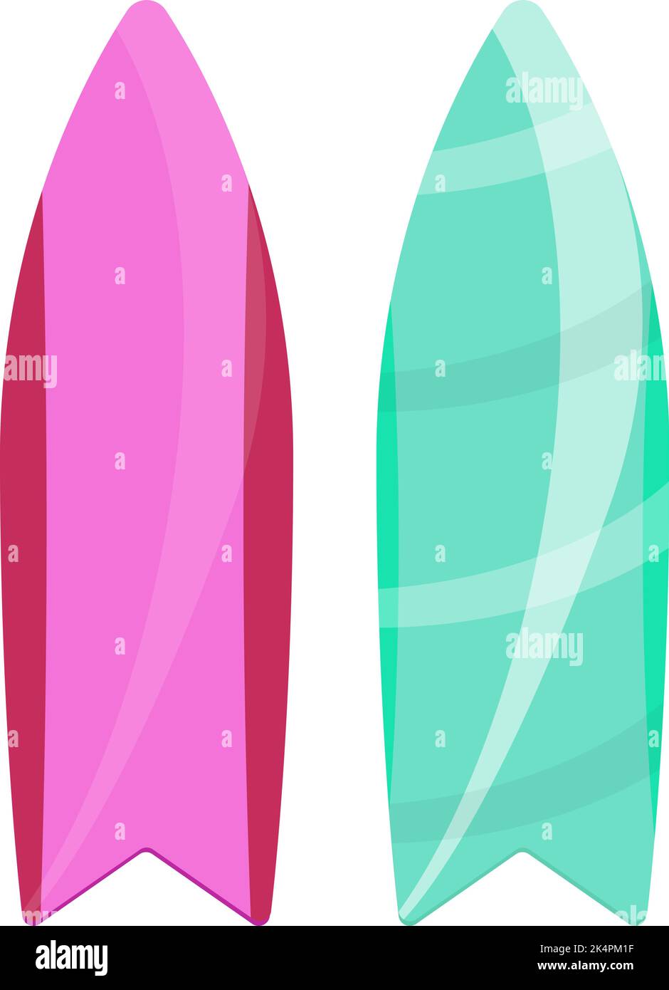Surfing boards, illustration, vector on a white background Stock Vector ...