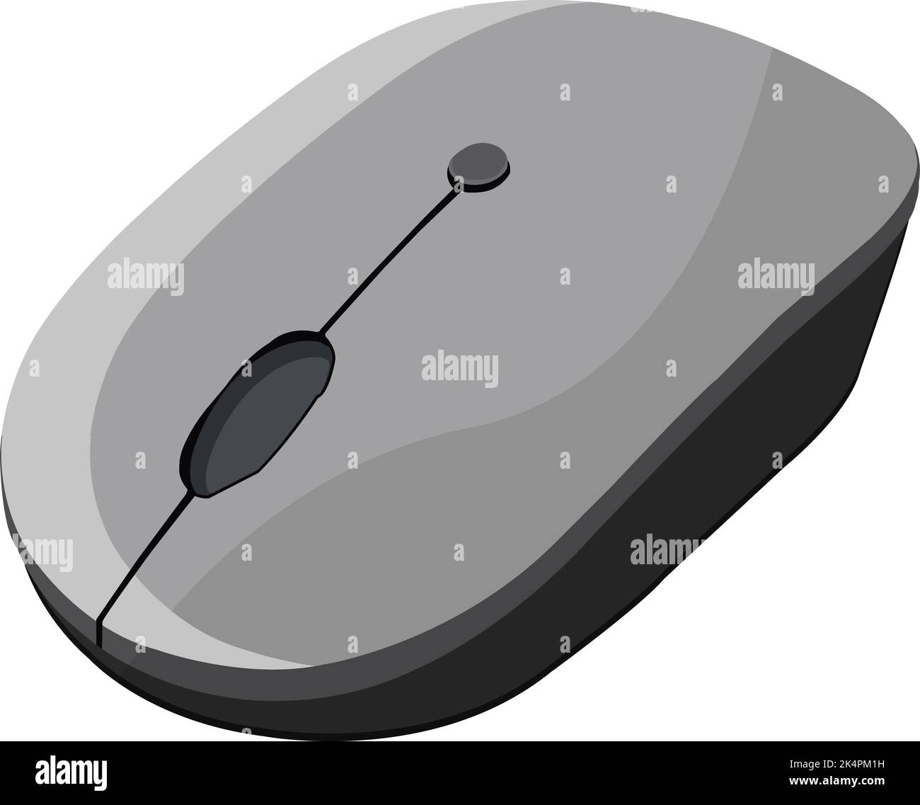 Grey computer mouse, illustration, vector on a white background Stock ...