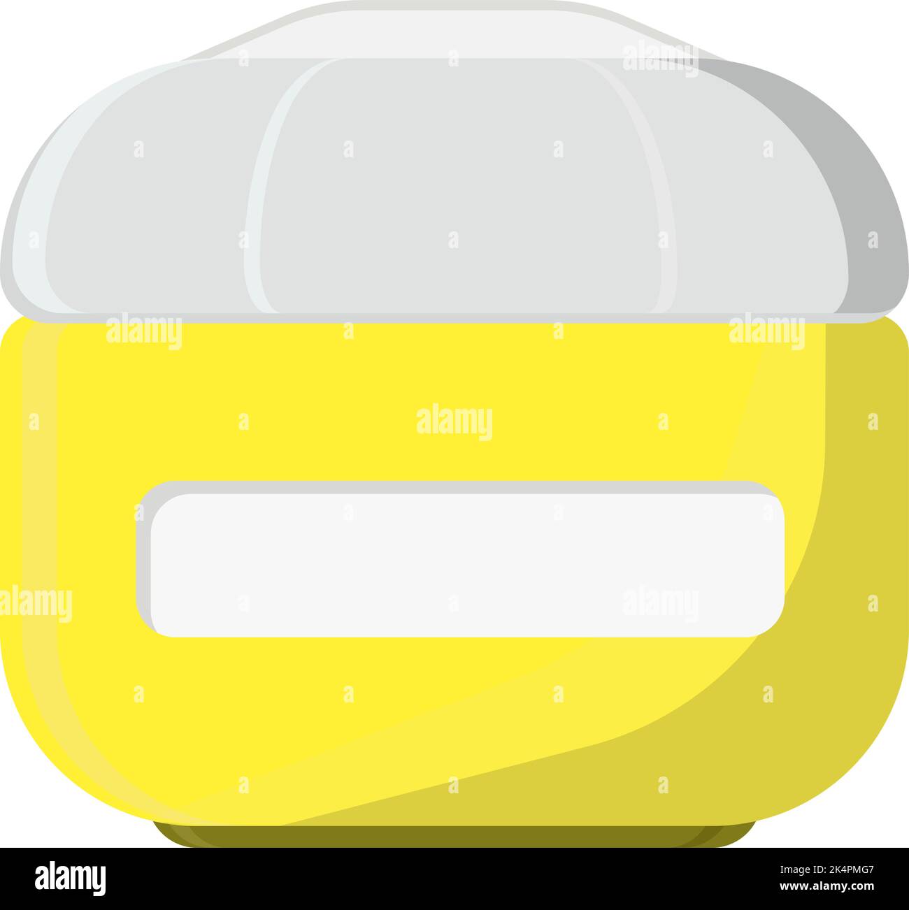 Yellow face cream, illustration, vector on a white background Stock ...