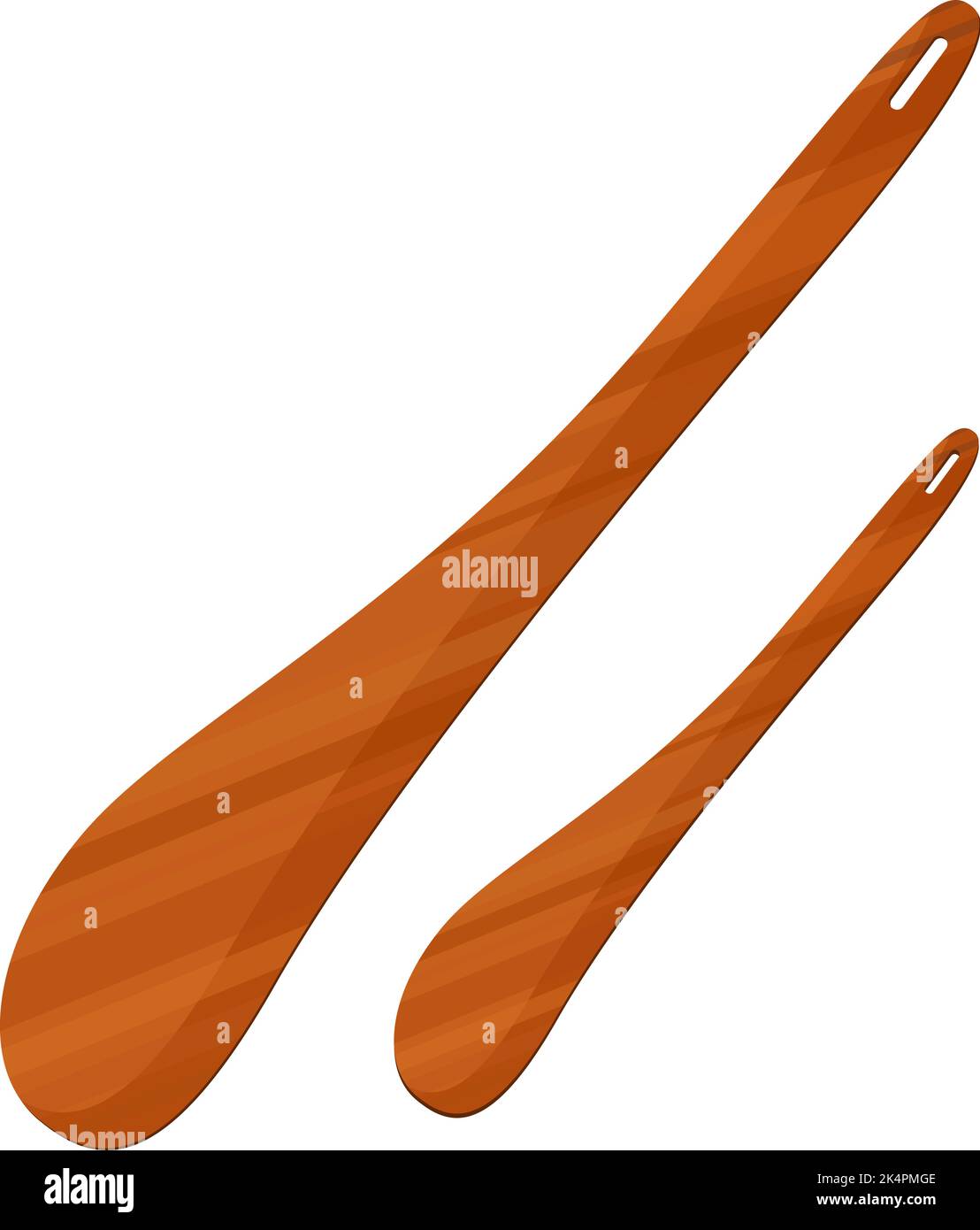 Wooden cooking stick, illustration, vector on a white background Stock ...