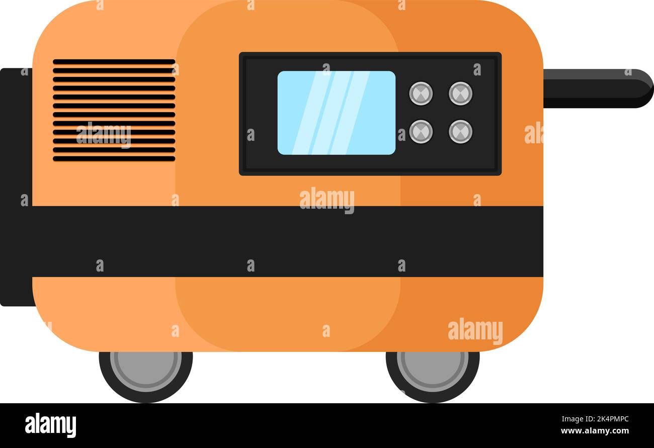 Electric generator, illustration, vector on a white background Stock ...