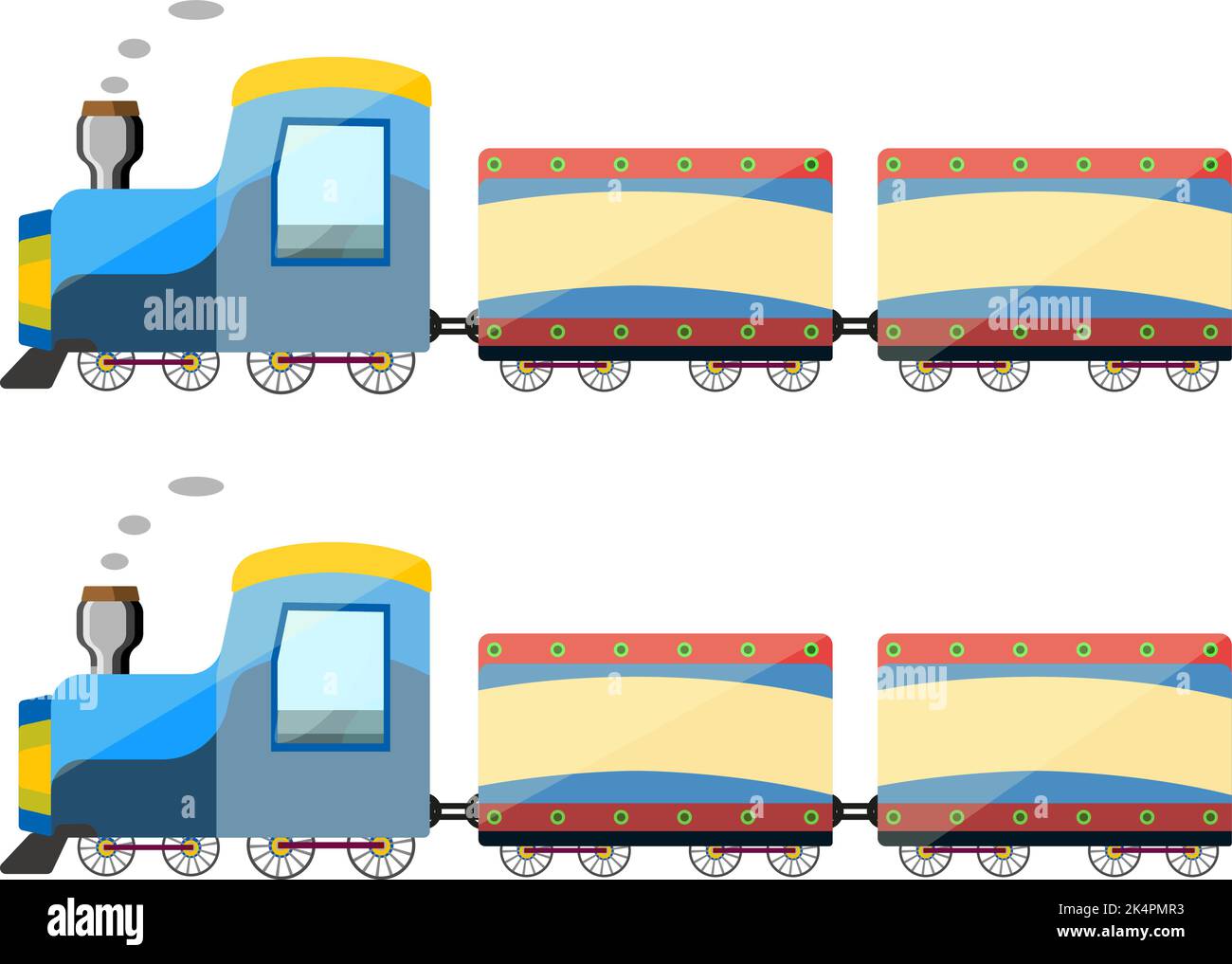 Circus train, illustration, vector on a white background Stock Vector ...