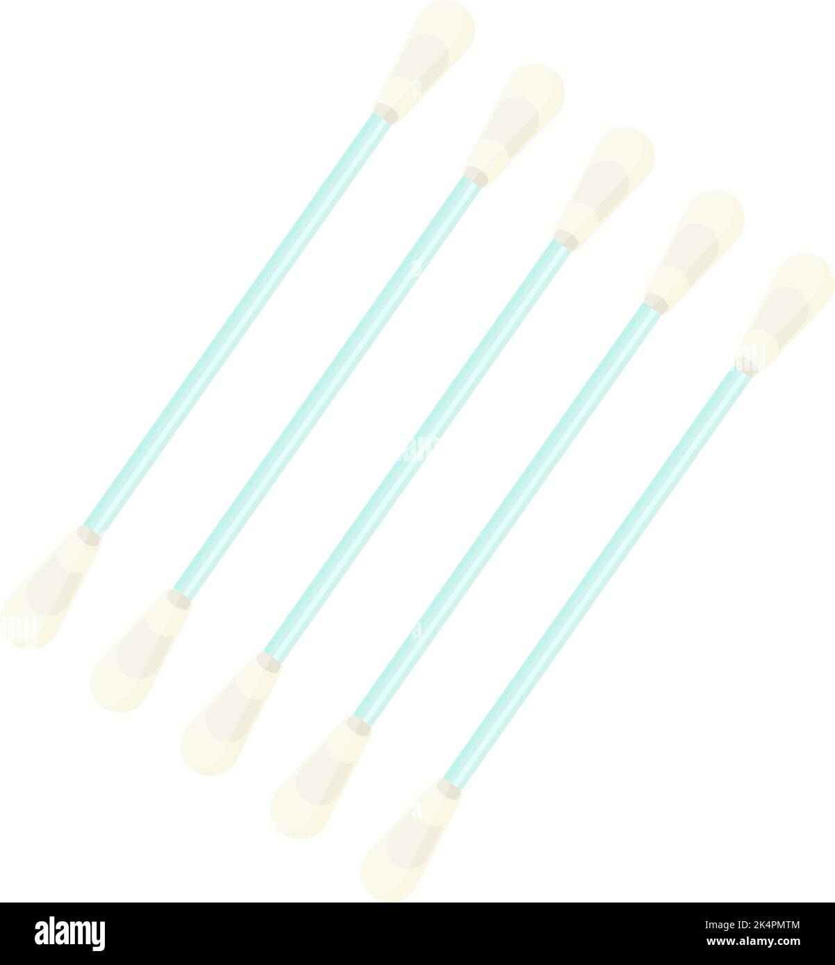 Five ear cotton picks, illustration, vector on a white background Stock ...