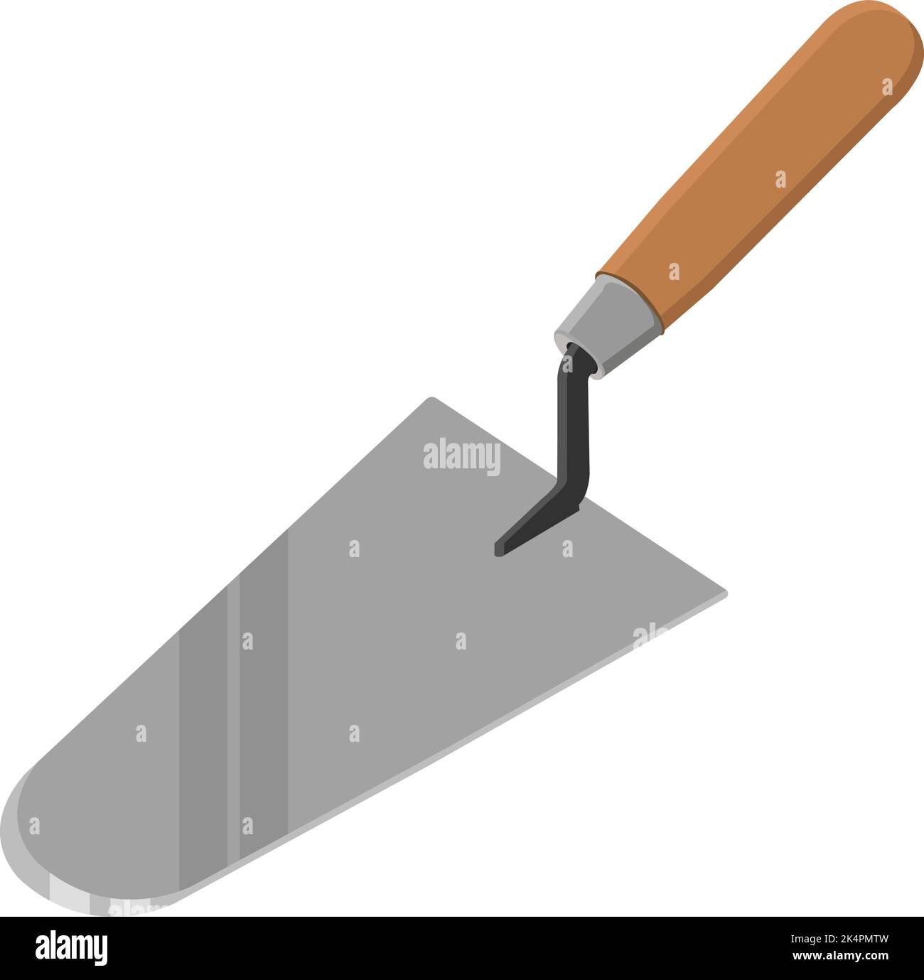 Metal trovel, illustration, vector on a white background Stock Vector ...