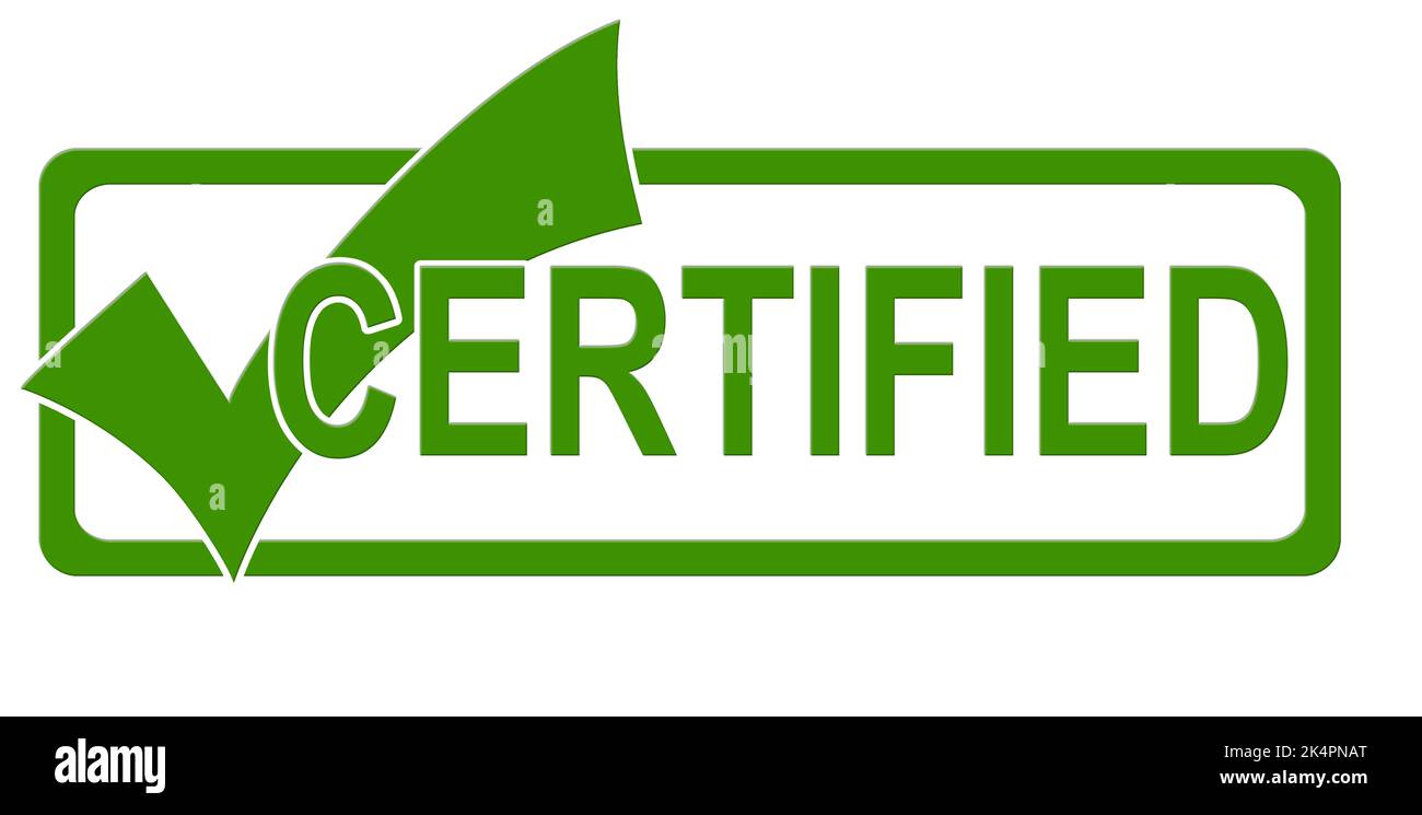 Certified word Cut Out Stock Images & Pictures - Alamy