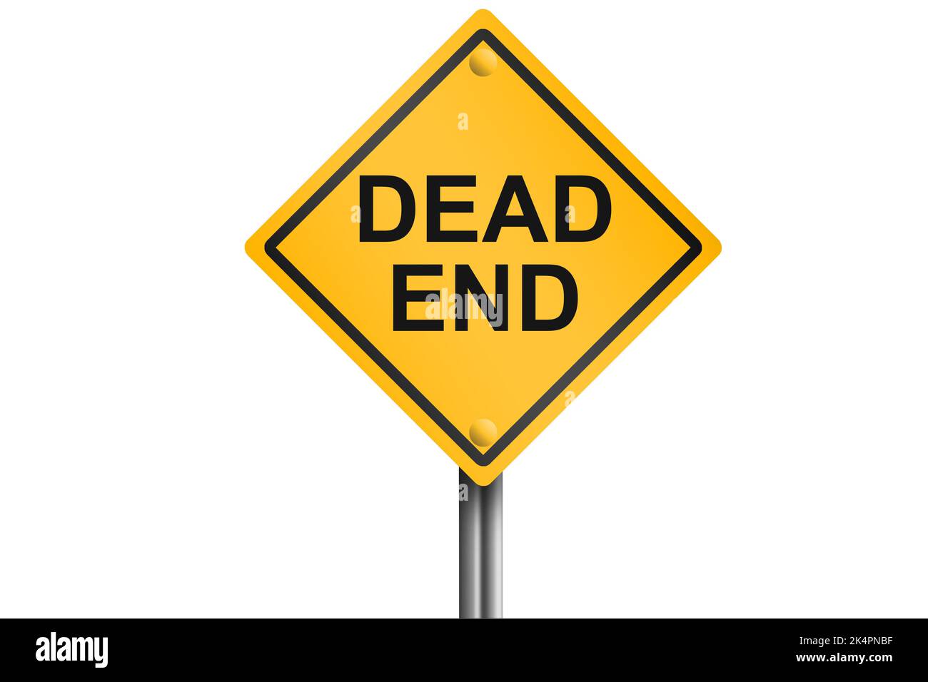 Dead end street sign isolated, 3d rendering Stock Photo - Alamy