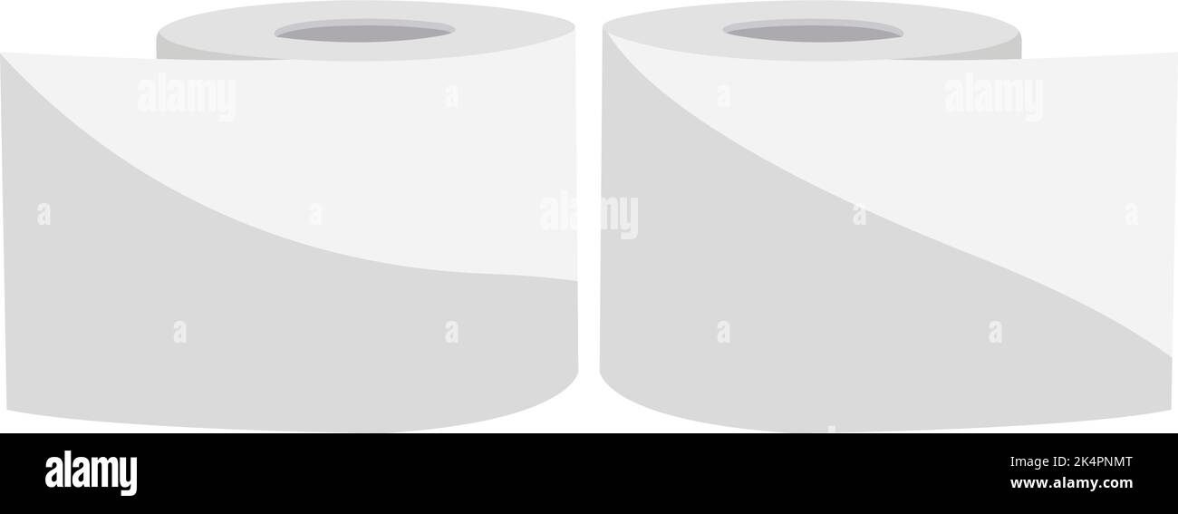 Restroom paper rolls, illustration, vector on a white background Stock ...