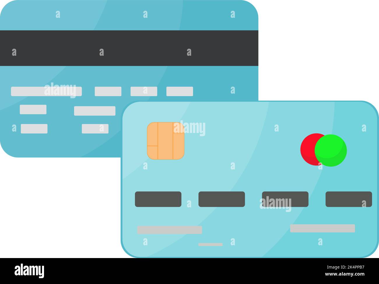 Blue credit card, illustration, vector on a white background Stock ...