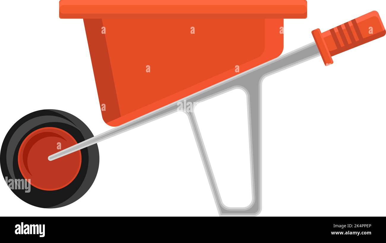 Wheel barrow, illustration, vector on a white background Stock Vector ...