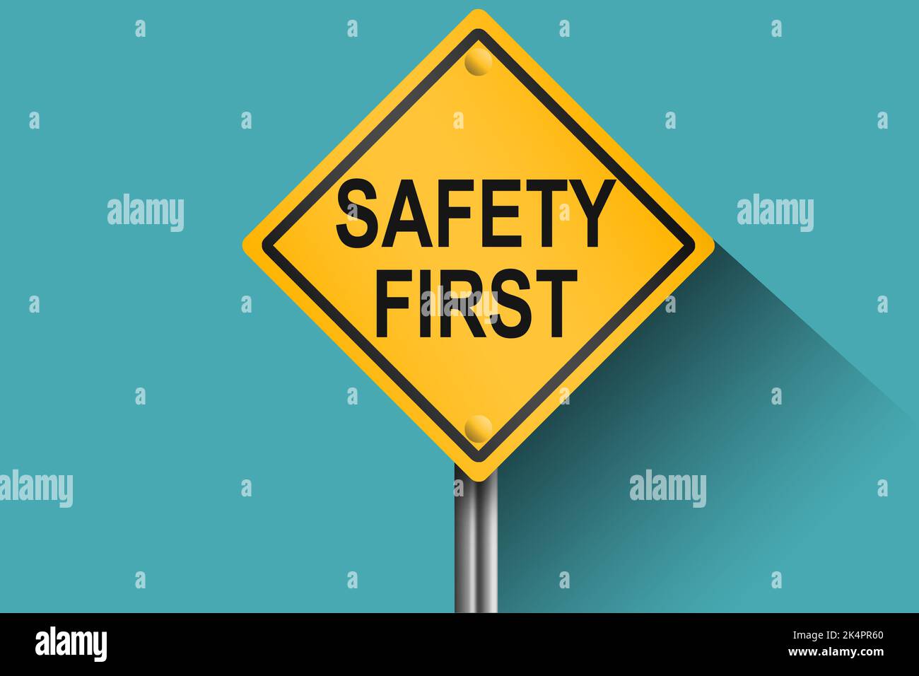 Safety first yellow board hi-res stock photography and images - Alamy
