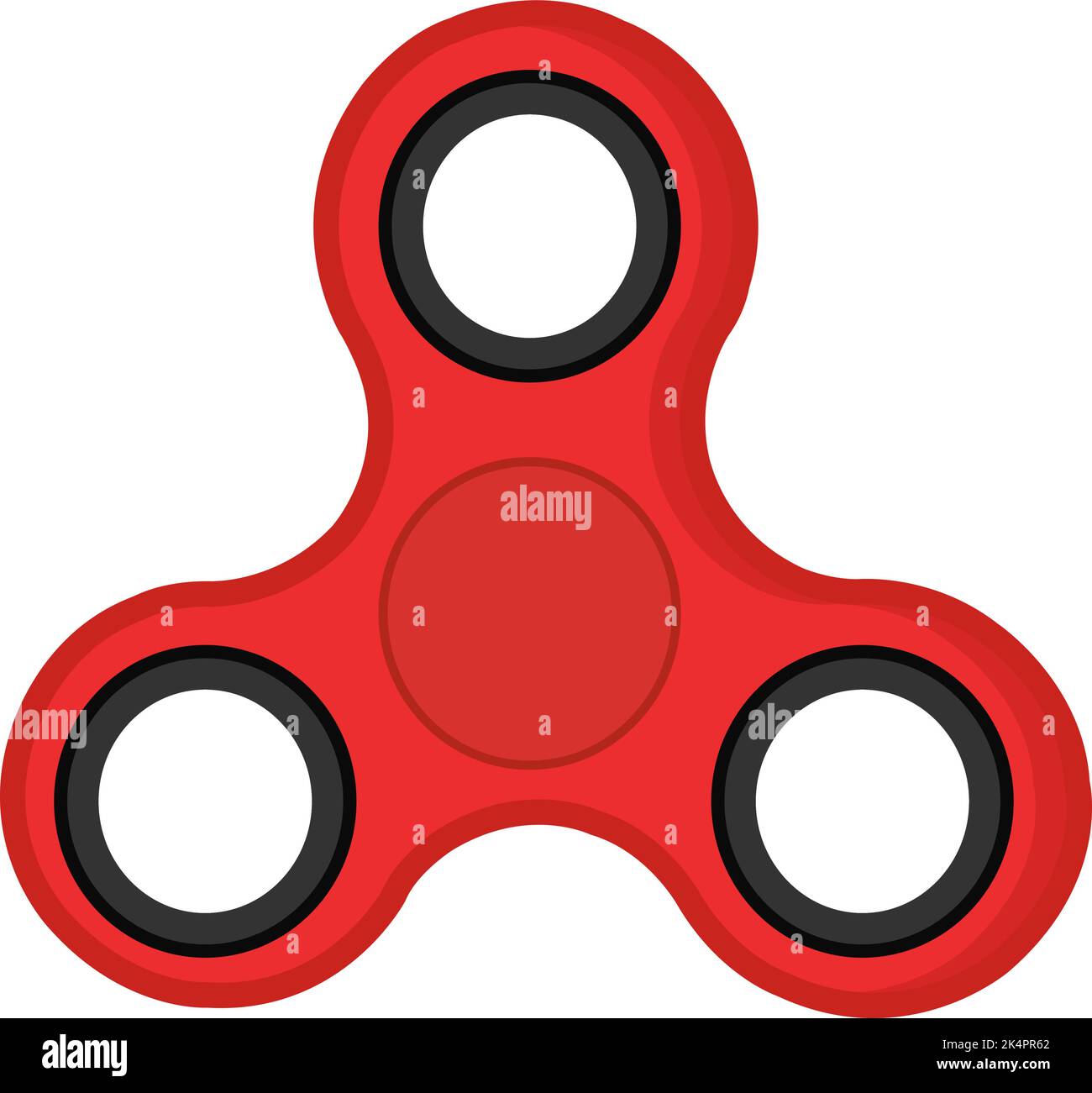 Red fidget spinner, illustration, vector on a white background Stock ...