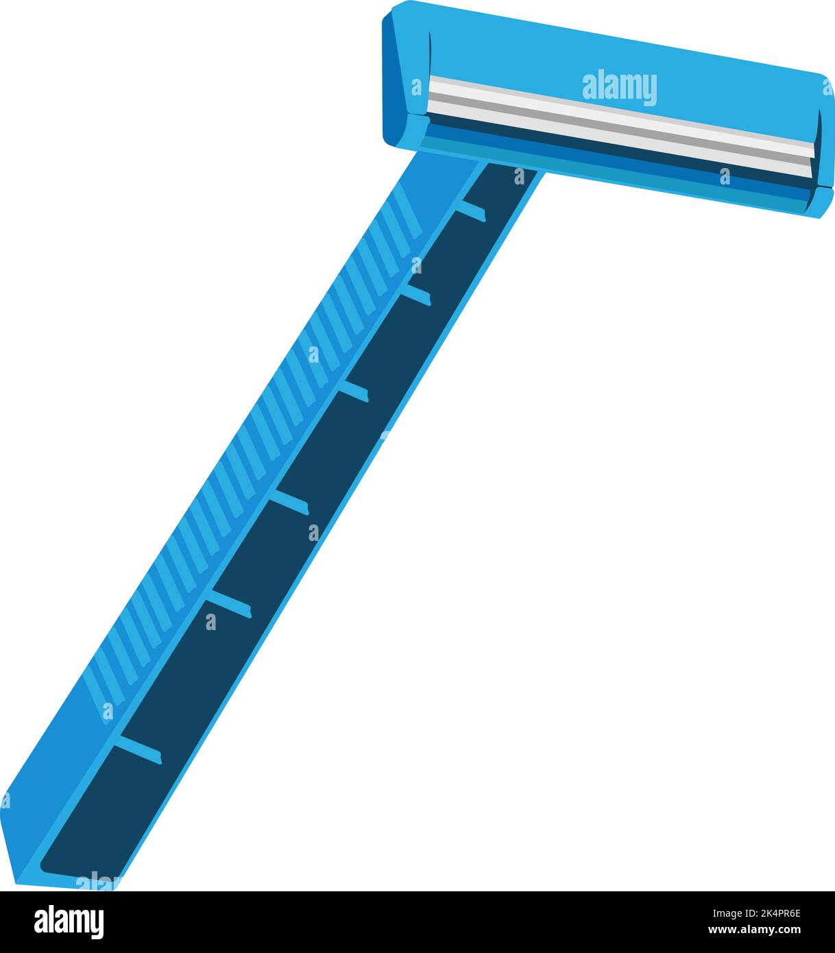 Blue shaving razor, illustration, vector on a white background Stock ...