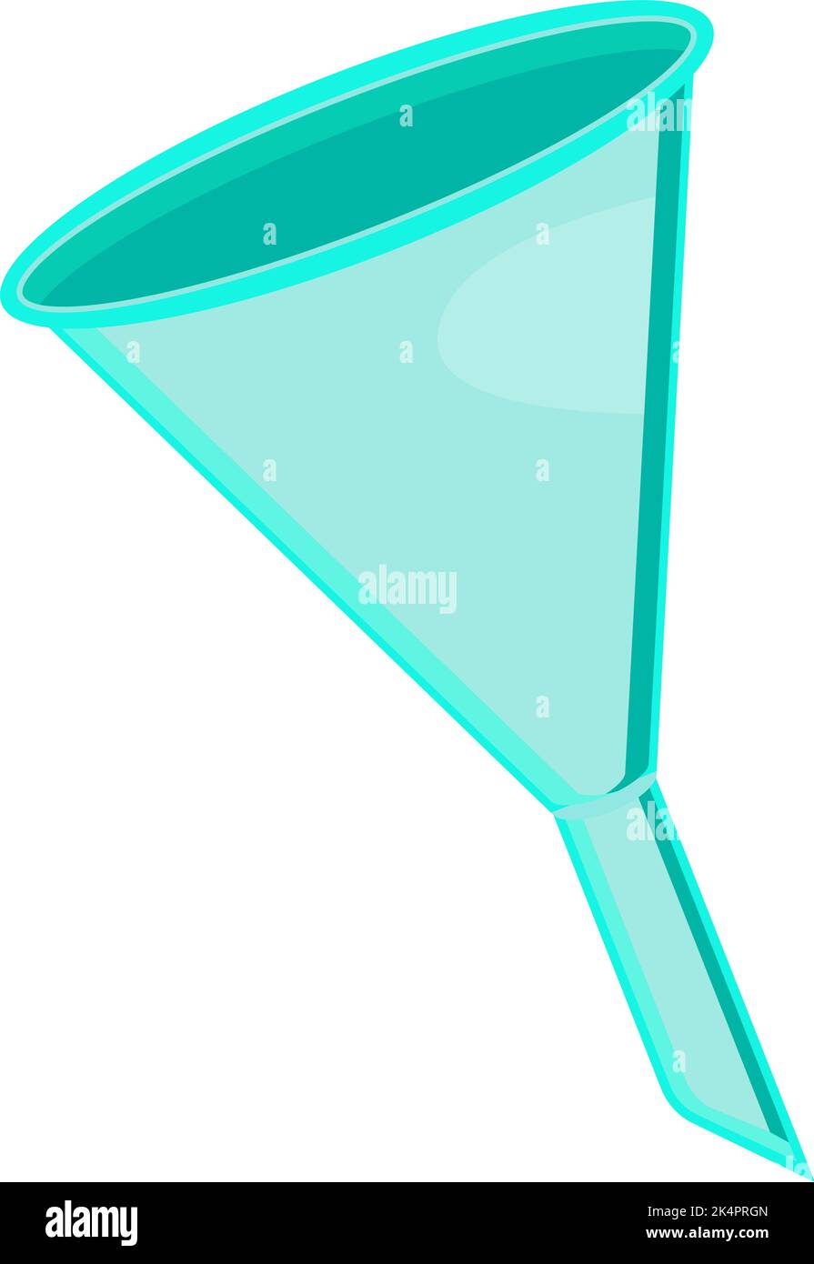 One plastic funnel, illustration, vector on a white background Stock ...