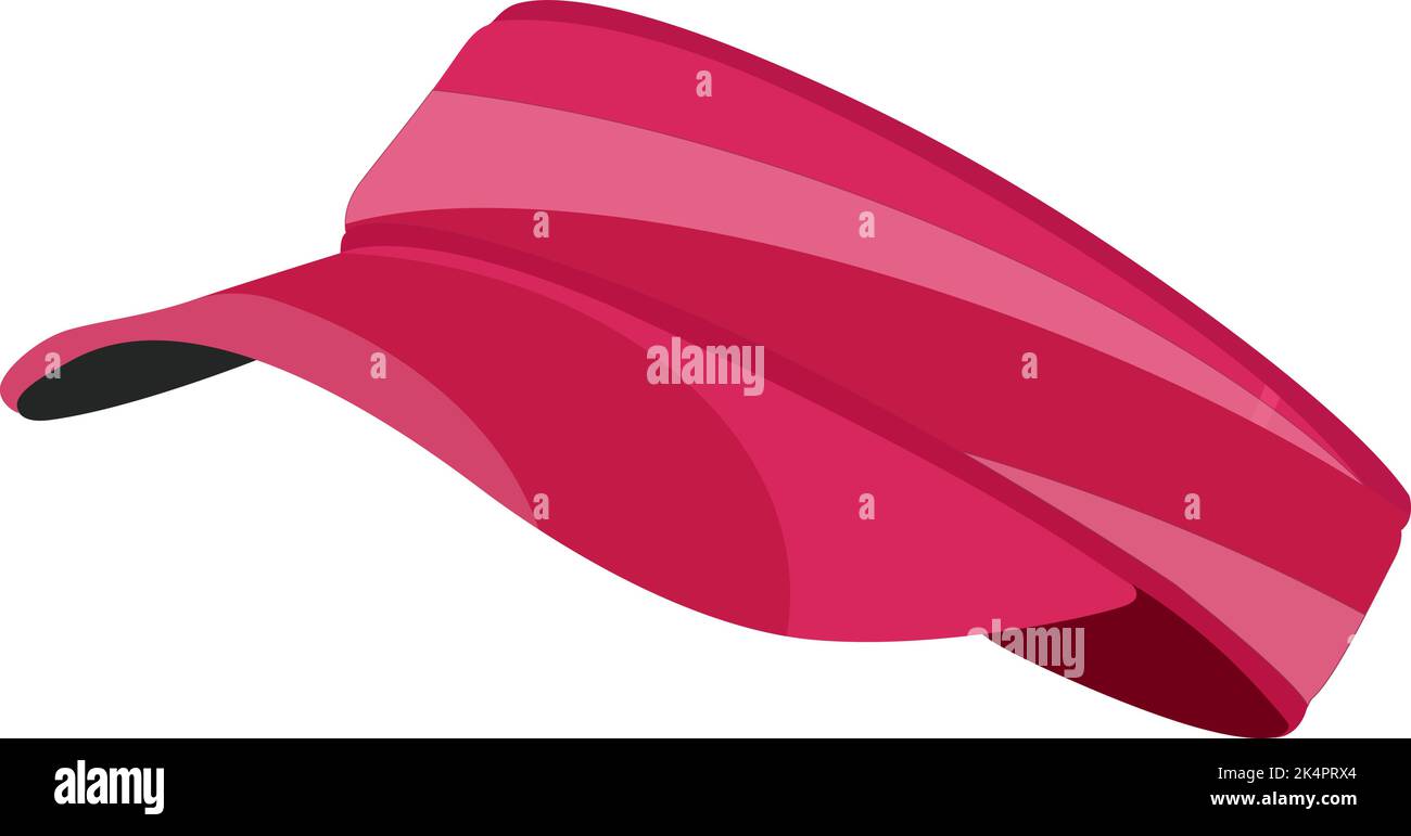 Pink golf hat, illustration, vector on a white background Stock Vector ...